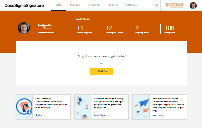 Updates | DocuSign | The University of Texas at Austin